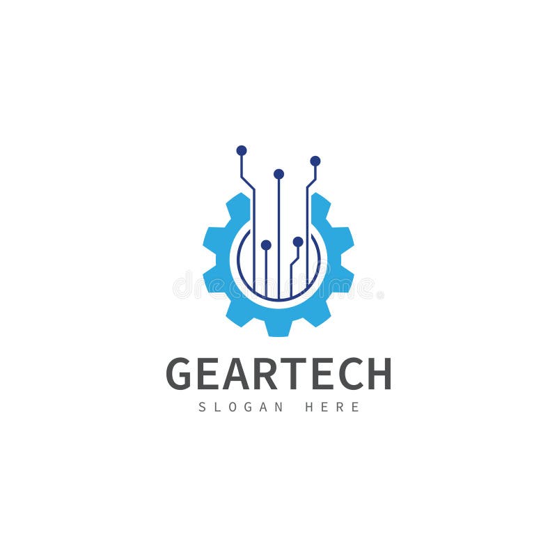 Tech Gear Logo Vector Design Template. Technology Logo Template Design ...