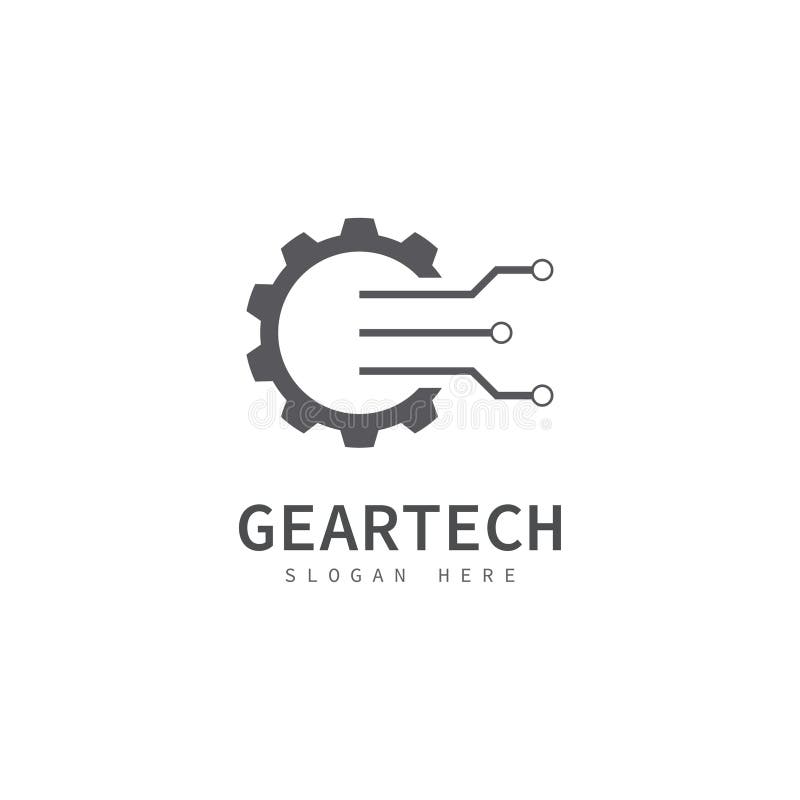 Tech Gear Logo Vector Design Template. Technology Logo Template Design ...