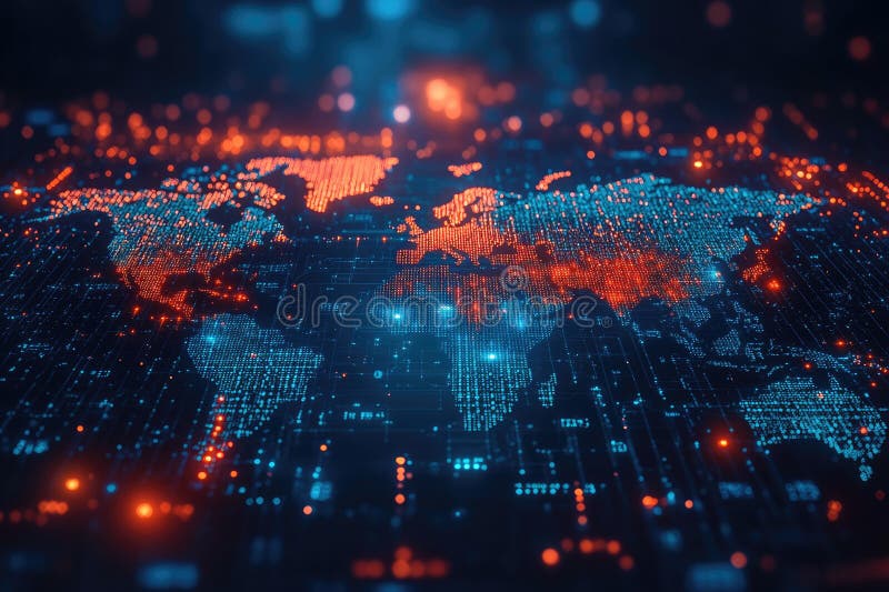 Tech Geography: World Map Crafted from Microchips, Global ...