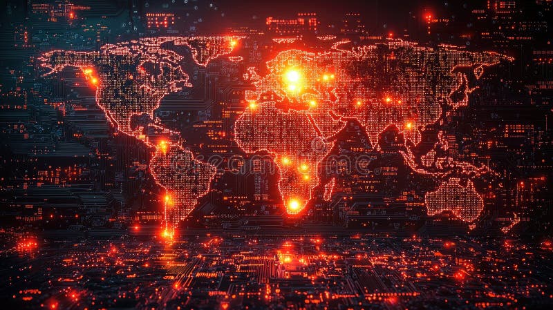 Tech Geography: World Map Crafted from Microchips, Global ...