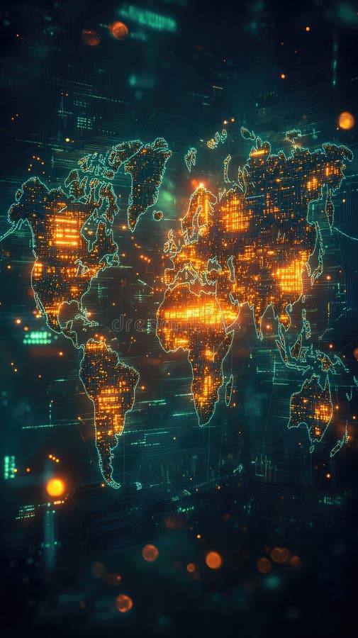 Tech Geography: World Map Crafted from Microchips, Global ...