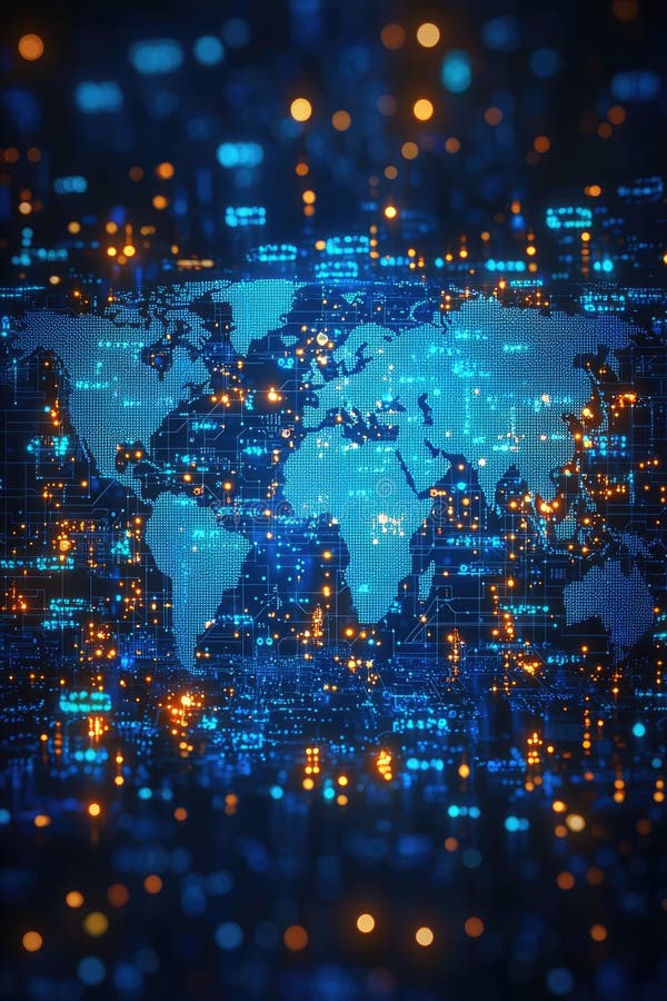 Tech Geography: World Map Crafted from Microchips, Global ...