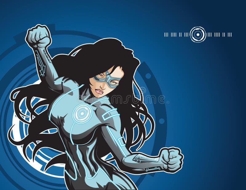 Tech Girl stock vector. Illustration of boots, fist, vector - 28502755