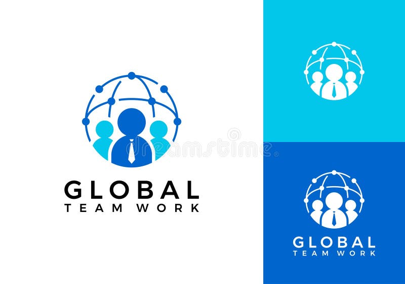 Tech Global People Logo. Community Human Vector Design Stock Vector ...