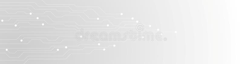 Tech Grey Futuristic Circuit Board Abstract Banner Stock Vector ...