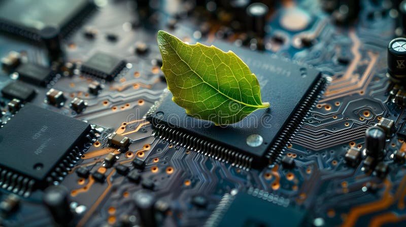 Tech Growth - Harmony of Nature and Circuitry. Concept Tech Growth ...