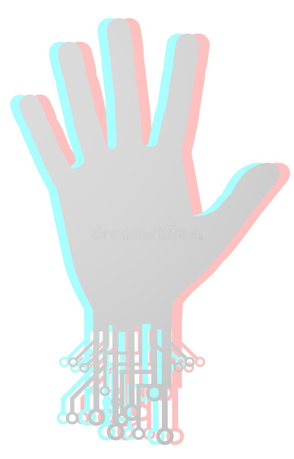 Light Blue Abstract Background. Vector. a Low Poly Human Hand Touches ...