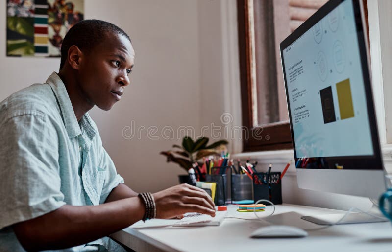 The Tech that Helps Him Deliver His Best Work. a Young Businessman ...