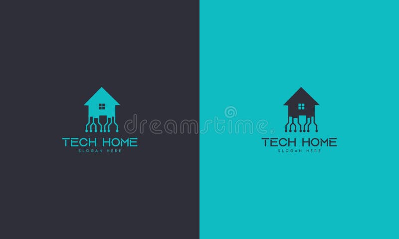 Tech Home Digital Logo Design Template, Tech House, Logo Template ...