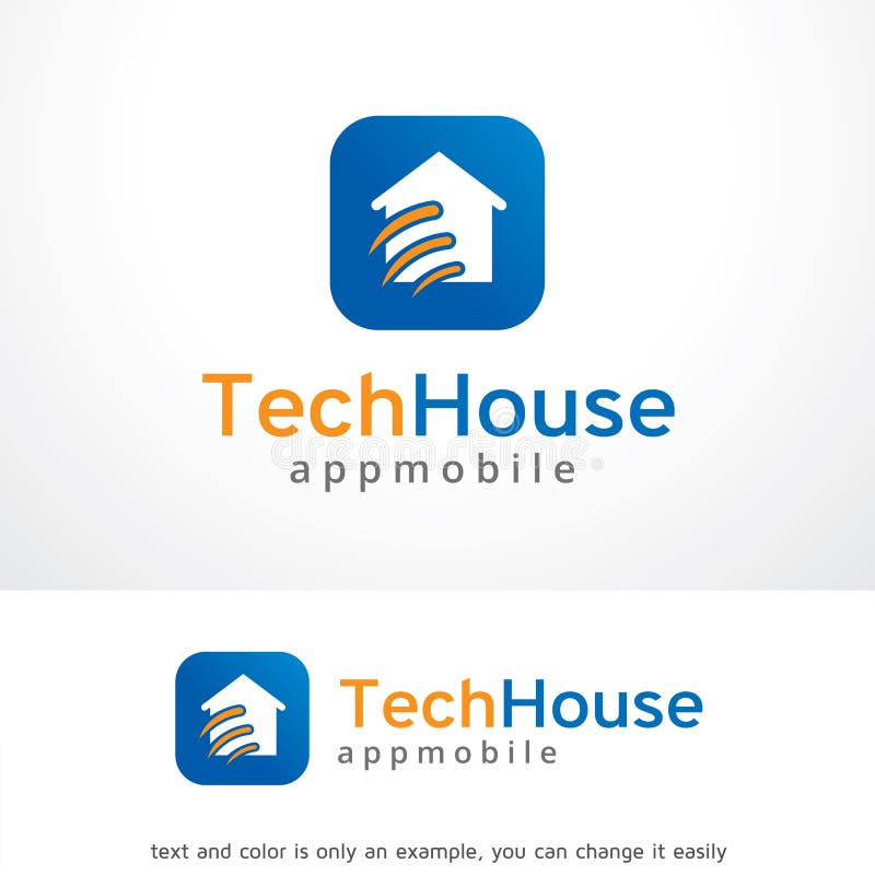 Tech House Logo Template Design Vector, Emblem, Design Concept ...