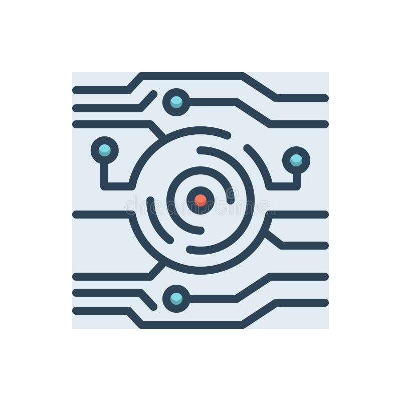 Color Illustration Icon for Tech, Technology and Digitization Stock ...