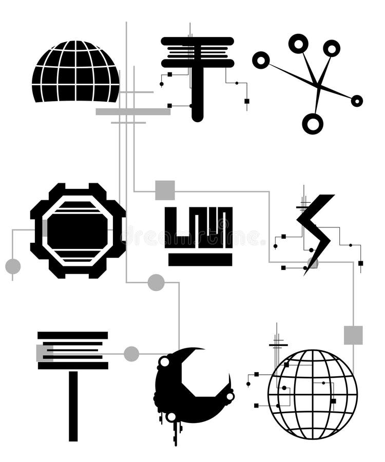 Tech icons stock vector. Illustration of vector, abstract - 6454182