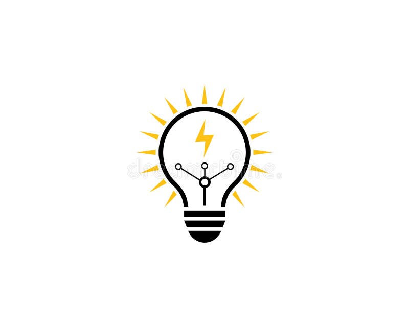 Tech Idea and Light Bulb Icon Logo Design Stock Vector - Illustration ...