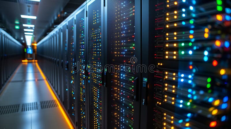 Tech Infrastructure: it Server Room, Business Concept Stock Image ...