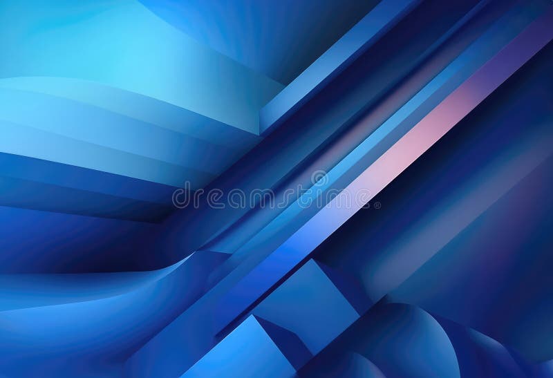 Tech Innovation: Abstract Blue Gradient Geometric Shape in 3D Rendering ...