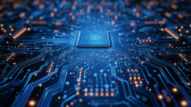 Tech Innovation: Circuit Board Patterns and Digital Elements Symbolize ...