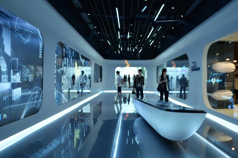 Tech Innovation Launch Area Future Products Smart Stock Illustration ...