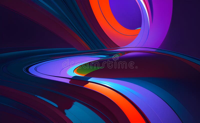 Tech-Inspired Blue and Orange Grid Pattern on Abstract Background ...