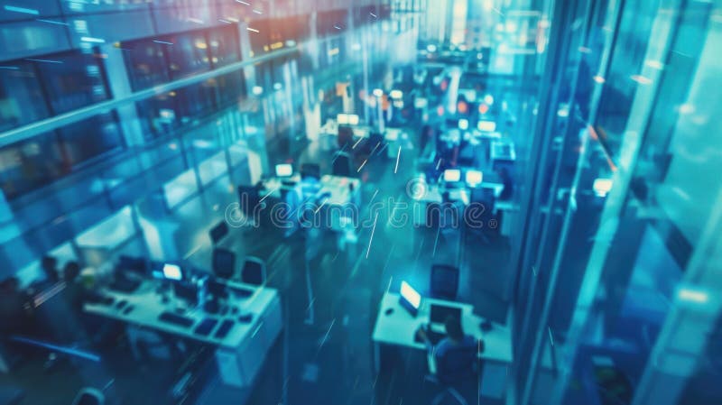 Tech-inspired Blurred Space Reflecting Contact and Call Support Zone Stock Photo - Image of ...