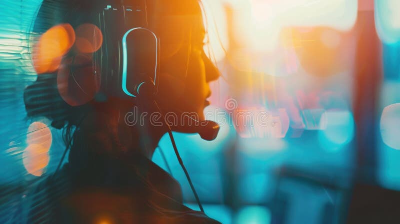 Tech-inspired Blurred Space Reflecting Contact and Call Support Zone ...