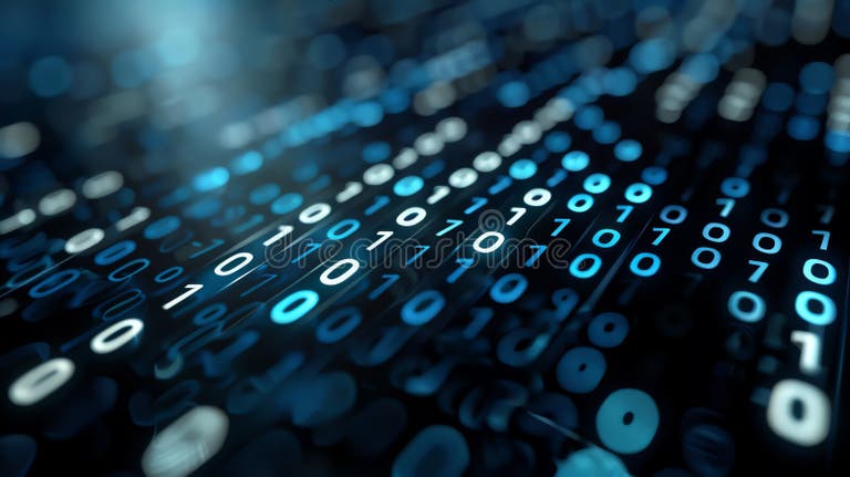 A Tech-inspired Effects Background with Binary Code and Circuit ...