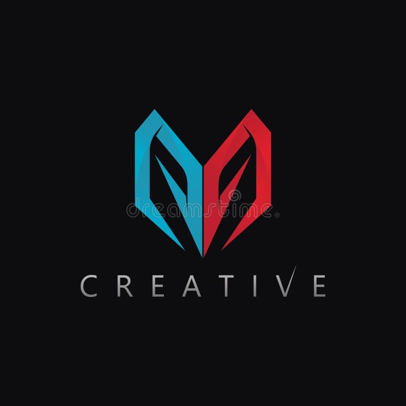 Tech Inspired M Logo with Circuit Element Style in Vector Format Stock ...