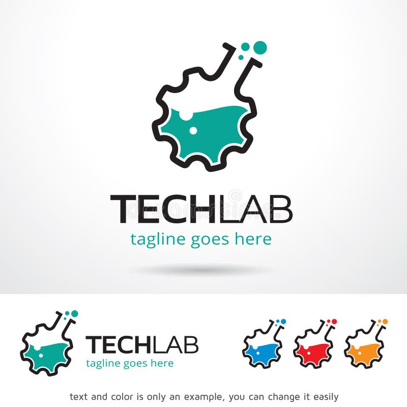Tech Lab Logo Template Design Vector Stock Vector - Illustration of ...