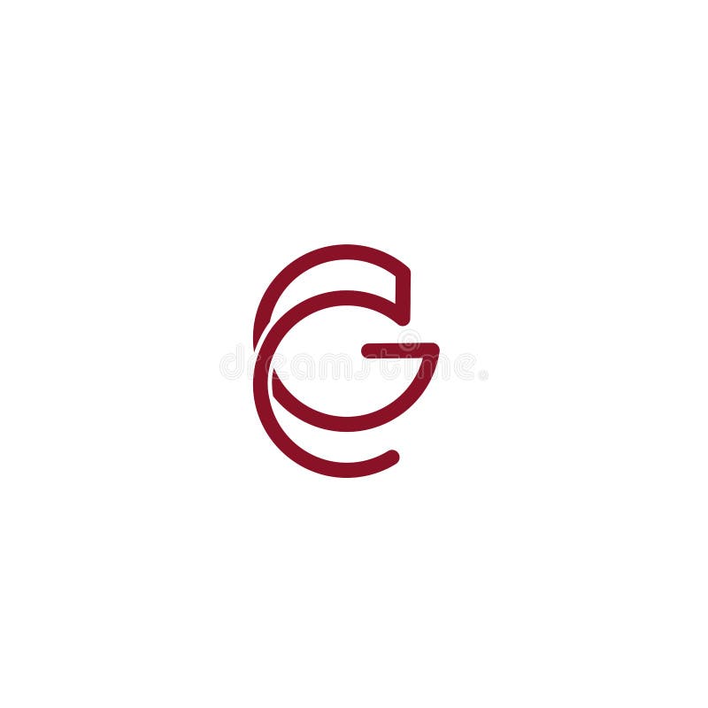Abstract GC Letter Initial Logo. Symbol of GC Geometry, Alphabet Icon ...