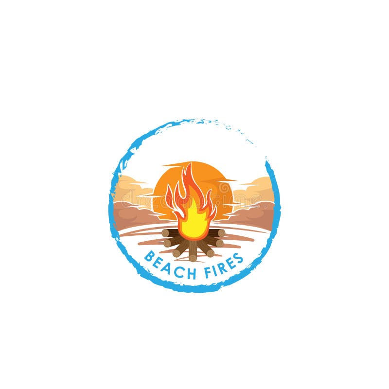 Bonfire. Fire. Fire Logo. Vector Cartoon Style Illustration of Bonfire ...