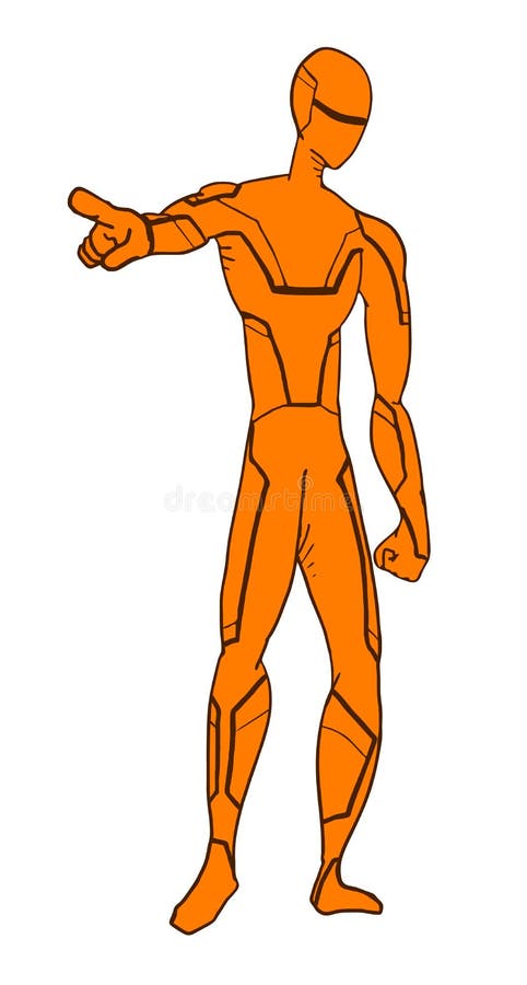 Cartoon tech hand pointing stock vector. Illustration of progress ...