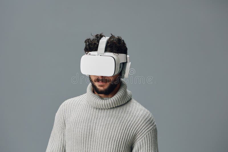 Tech Man Digital Future Game Reality Innovation Device Headset Glasses ...