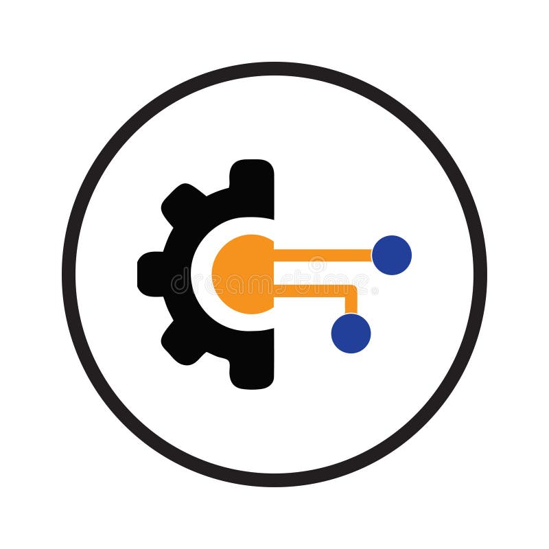 Tech management icon stock vector. Illustration of work - 264880955