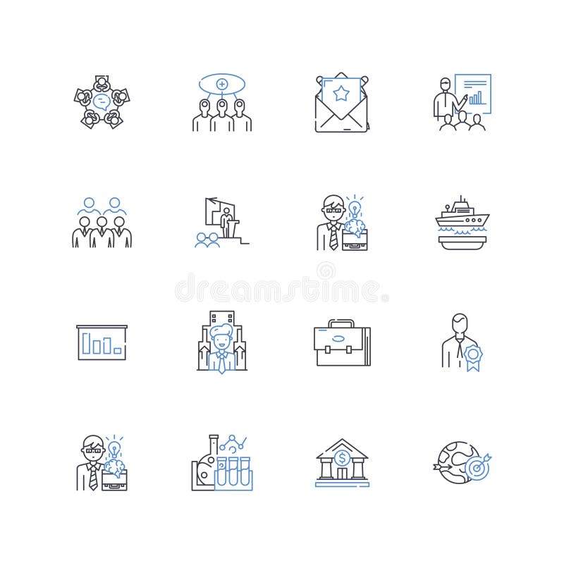 Tech-minded Management Line Icons Collection. Innovation, Automation ...