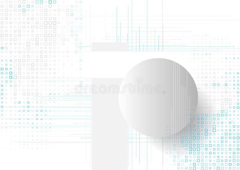 Tech Minimal Geometric Abstract Background with Paper Circle and Square ...