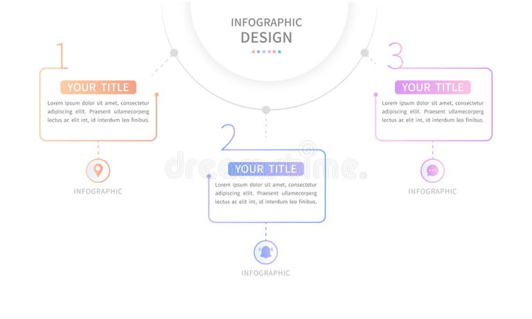 Modern Style Infographic with Business Timeline Template for Introducing Steps Stock Vector ...