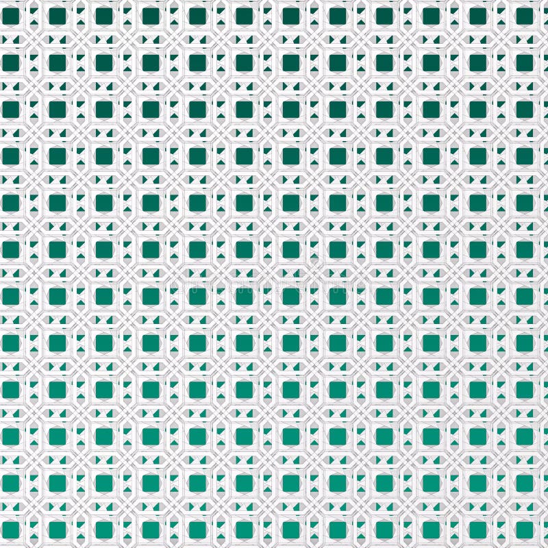 Green Tech Modern Arabic Pattern with Squares Stock Illustration ...