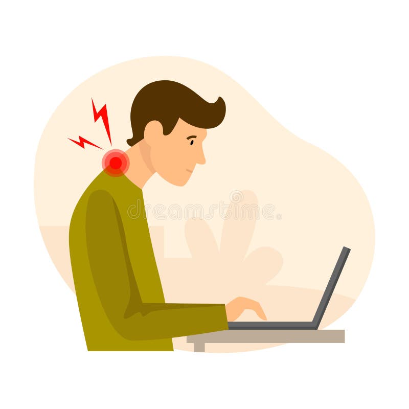 Cartoon Computer Posture Stock Illustrations – 900 Cartoon Computer ...