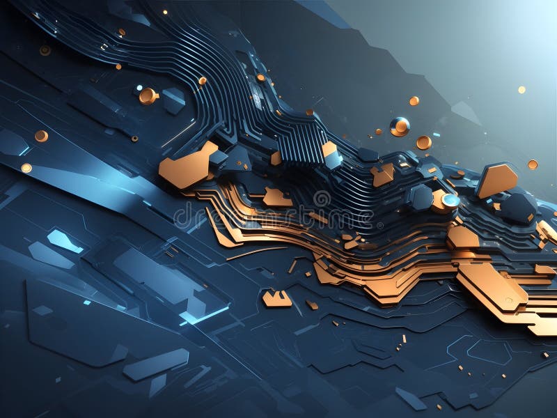 Tech Odyssey: Abstract Backgrounds of the Future Stock Illustration ...