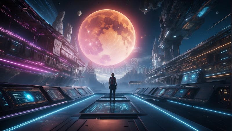 Tech Odyssey: DataEclipse Uncharted Exploration. AI Generate Stock ...