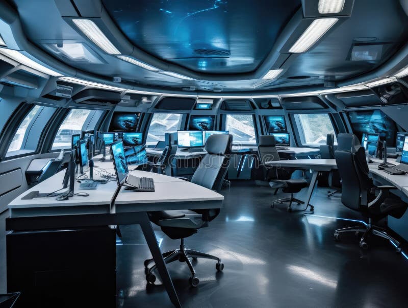 Tech Office with Embedded Smart Technology ISO Settings Stock ...