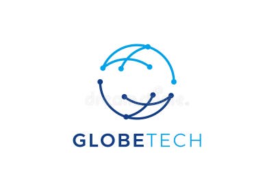 Tech Planet Logo Design. Globe Data Connection Technology Icon Vector ...