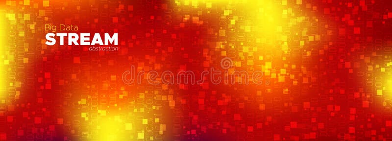 Tech Poster. Red Digital Particles Stock Vector - Illustration of ...