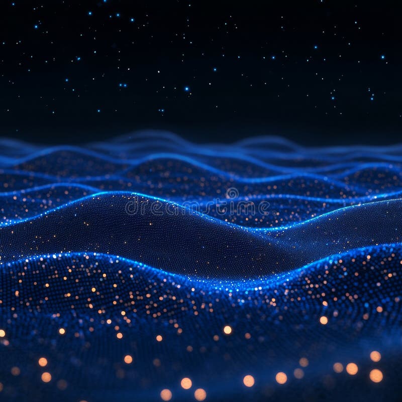 A Tech Presentation Features a Digital River Flowing Under a Starry ...