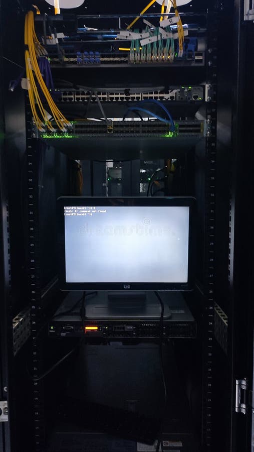 Tech Repair Task in Large Data Center Stock Photo - Image of datacenter ...