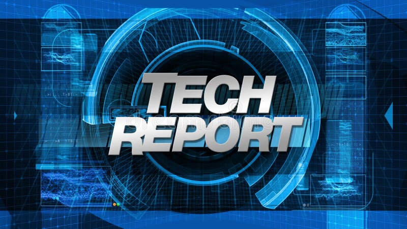 Tech Report - Broadcast News Graphics Title Stock Footage - Video of ...