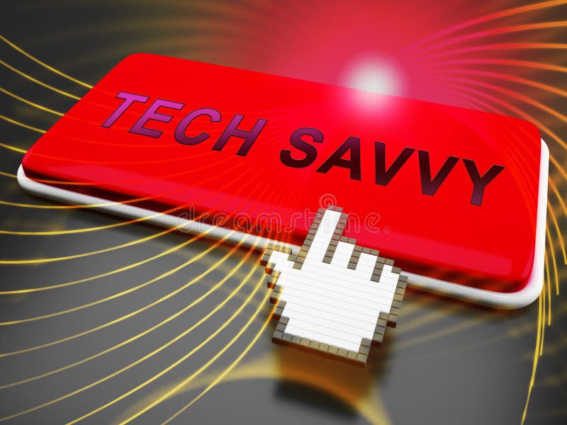 Computer Savvy Icon Vector Glyph Illustration Stock Vector ...