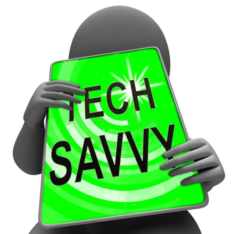 Tech Savvy Digital Computer Expert 3d Rendering Stock Illustration ...