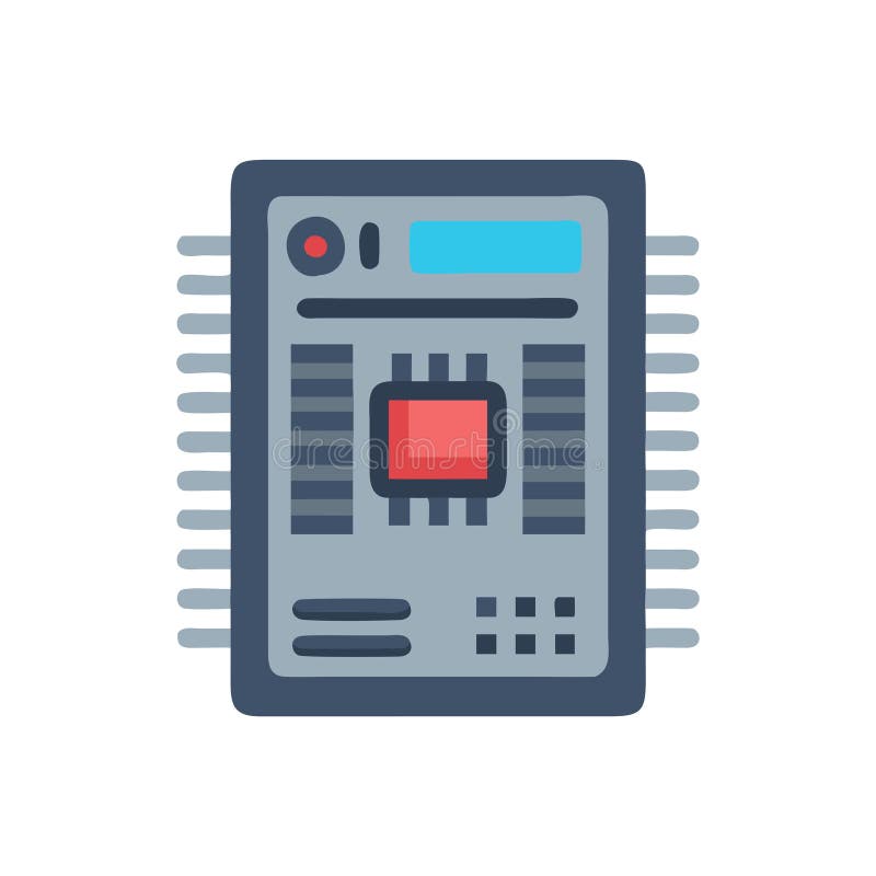 Tech-Savvy CPU Design Icon stock vector. Illustration of techsavvy ...