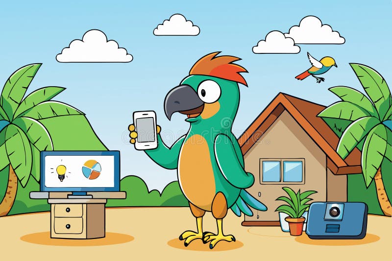 Parrot Learns Stock Illustrations – 8 Parrot Learns Stock Illustrations ...