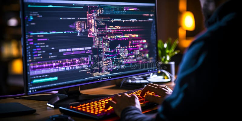 Tech-Savvy Programmer Coding for ChatGPT AI and Web Design Projects ...